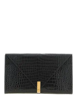 GIUSEPPE ZANOTTI Giuseppe Zanotti Black Croc Effect Clutch