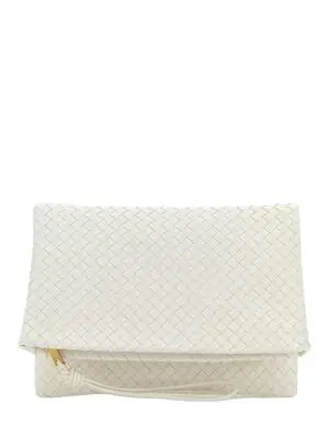 Bottega Veneta Woven Clutch - White