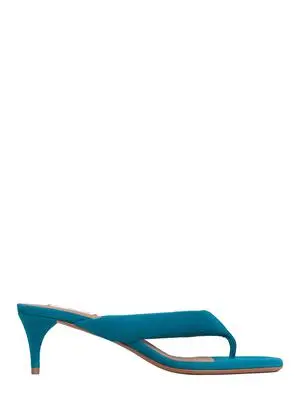 Alaïa Suede Thong Mules 55 - Blue