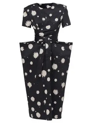 JULIA ALLERT Capsule Edition Polka Dot Midi Dress - Black