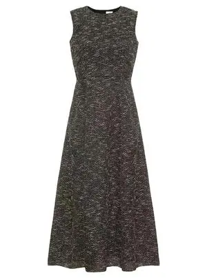 Adam Lippes Eloise Tweed Maxi Dress - Black