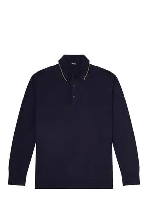 Kiton Merino Wool Polo Shirt - Blue