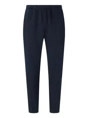 LES TIEN Tapered Garment-dyed Cotton-jersey Sweatpants - Black