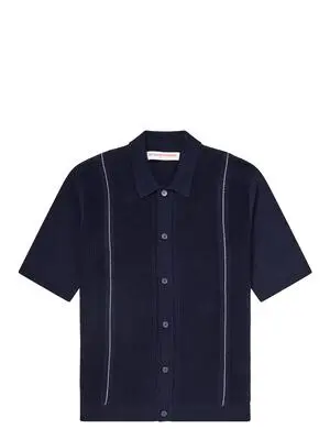 Orlebar Brown Roddy Cotton Shirt - Blue