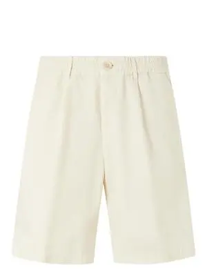 Brunello Cucinelli Straight-leg Cotton Bermuda Shorts - Neutrals