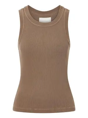 Citizens Of Humanity Isabel Ribbed Jersey Tank - Brown