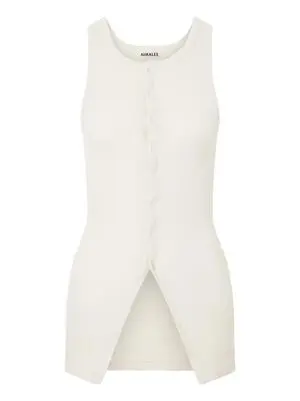 Auralee AURALEE Ribbed Cotton Tank Neutrals