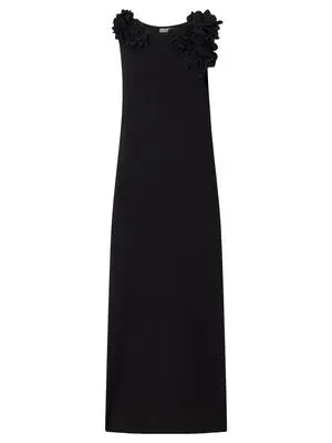 Altuzarra Floral Appliquéd Jersey Maxi Dress - Black
