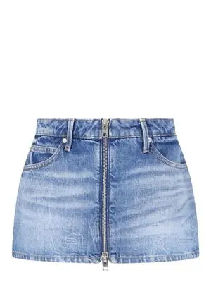 ALEXANDER WANG Alexander Wang Denim Mini Zip Skirt
