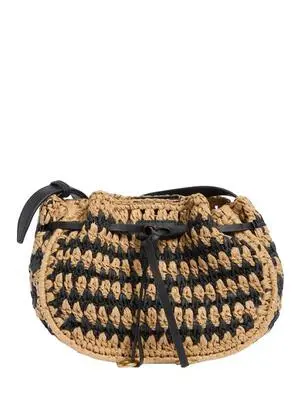 Rag & Bone River Raffia Crossbody Bag - Black Mult