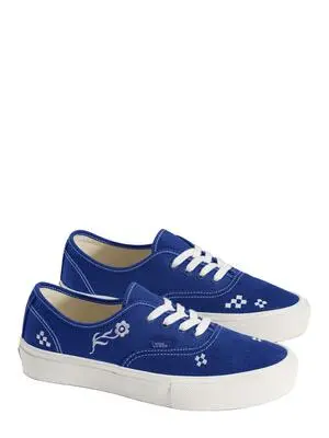 VANS Vans Embroidered Floral Authentic Sneakers Blue Marshmallow