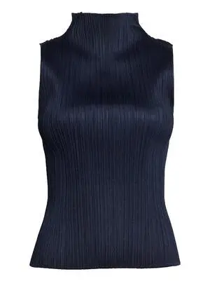 ISSEY MIYAKE Pleats Please Issey Miyake Sleeveless High Neck Top