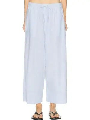TOTEME Wide Leg Linen Pants - Sky