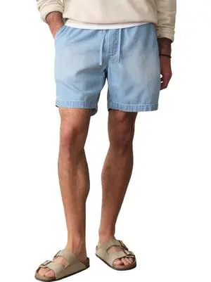 Marine Layer Drawstring Denim Shorts - Lightwash