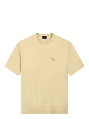 Giorgio Armani T-shirt Regular Fit Organic Cotton Interlock Jersey - Beige