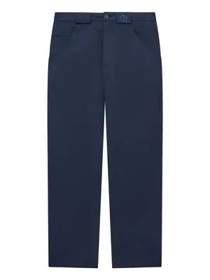 Giorgio Armani Regular Fit Stretch Cotton Gabardine Trousers - Blue