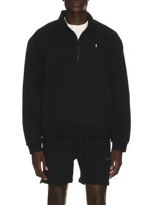 WHITESPACE Quarter Zip Sweatshirt Black