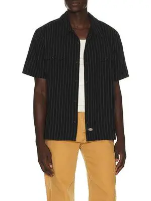 Dickies Worn In Lightweight Work Shirt - Black