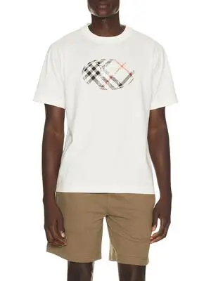 Burberry Ryan Knightstamp T-shirt In Ivory - Chalk