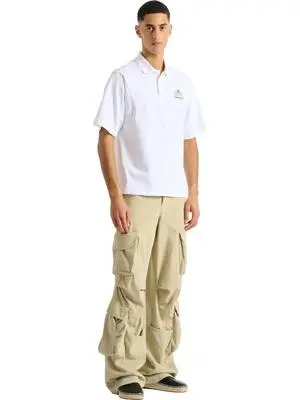 Balmain Printed Vine Polo - White