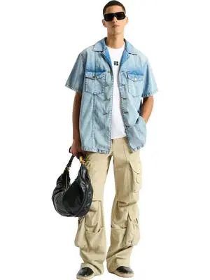 Balmain Washed Cotton Cargo Pants - Beige