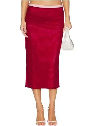 TIGER MIST Caline Midi Skirt - Red