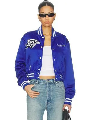 DANNIJOPRO Bomber Jacket With Logo Detail - Blue