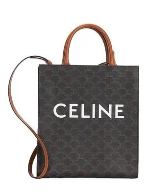 FWRD RENEW Celine Triomphe Vertical Cabas Tote Bag - Brown