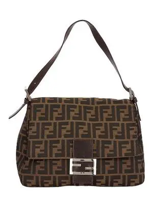 FWRD RENEW Fendi Zucca Mama Forever Baguette Shoulder Bag - Brown