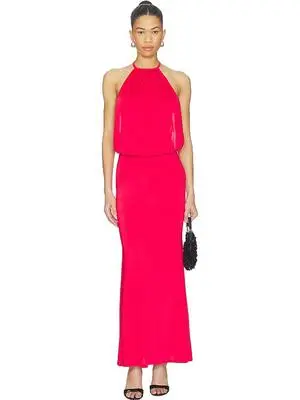 Superdown Liesel Halter Maxi Dress - Red