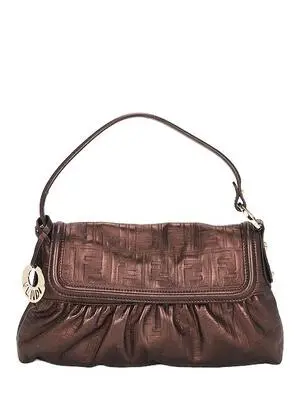 FWRD RENEW Fendi Zucca Chef Shoulder Bag - Brown