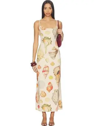 TYLER MCGILLIVARY Seashell Print Maxi Dress - Shell