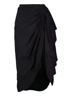 Michael Kors Ruched Ruffled Skirt - Black