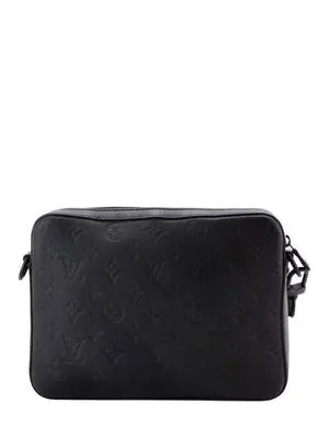 LOUIS VUITTON Trio Messenger Bag Monogram Shadow Leather - Black