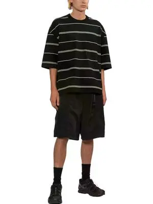 Comme Des Garçons Striped Pocket T-shirt - Black