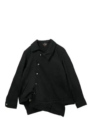 Comme Des Garçons Asymmetric Press-stud Jacket - Black