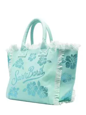 MC2 SAINT BARTH Vanity Beaded Tote Bag - Blue