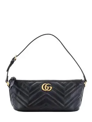 Gucci Matelassé Leather Small Hobo Bag - Black