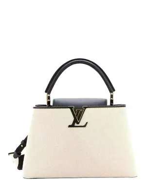 LOUIS VUITTON Capucines Pm Satchel In Canvas And Taurillon Leather - Black