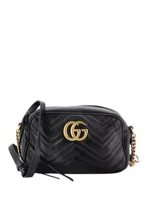 Gucci Matelassé Leather Small Shoulder Bag - Black