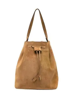 THE ROW Suede Backpack - Brown