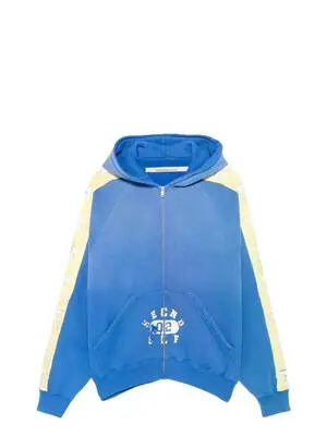 SECND SLF Star-print Zip-up Hoodie - Blue