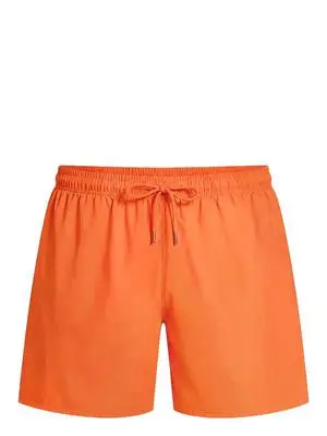 Emporio Armani Drawstring Waist Swim Shorts - Orange