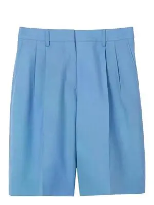 Burberry Tailored Wool Shorts - Blue