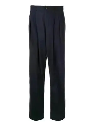 PORTS V High Waisted Wide Leg Trousers - Blue