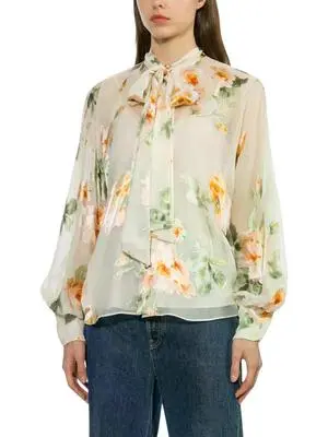 Zimmermann All-over Floral Print Shirt - Neutrals