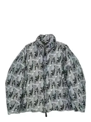 Burberry Padded Abstract Print Jacket - Grey