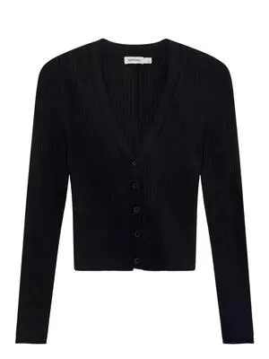 Simkhai Ribbed V-neck Cardigan - Black