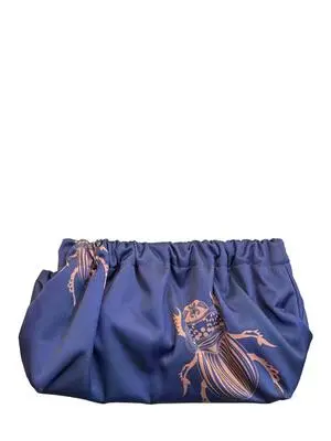 GABRIELE FRANTZEN Sorbet Beetle-print Clutch Bag - Blue
