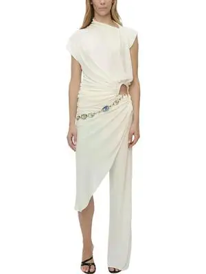 Christopher Esber Crystal Cable-chain Draped Trousers - Neutrals